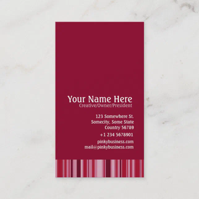 Pinky Business Card | Zazzle