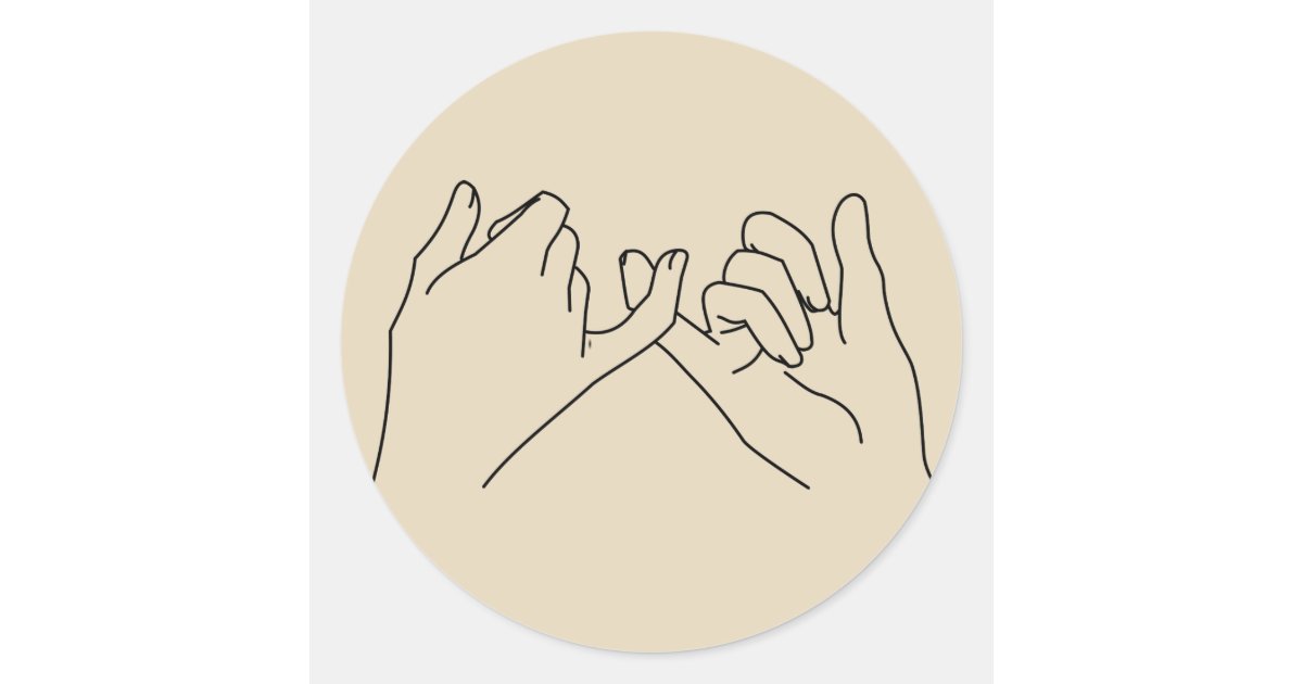 pinky promise classic round sticker | Zazzle