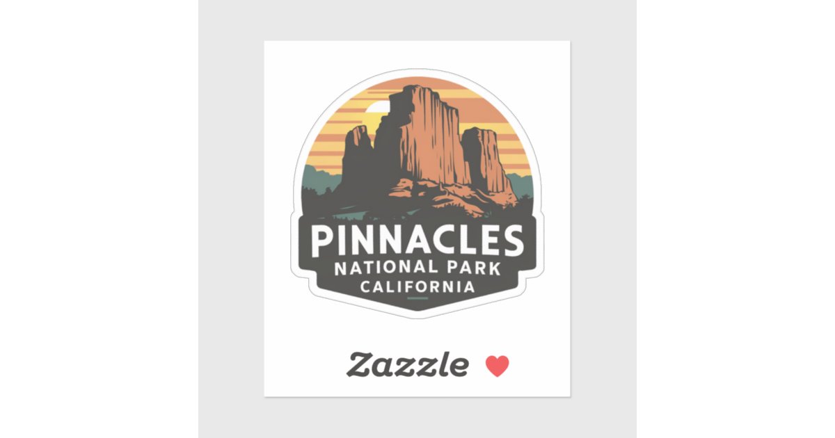 Pinnacles National Park Emblem Sticker | Zazzle