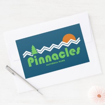 Pinnacles National Park Retro Rectangular Sticker | Zazzle