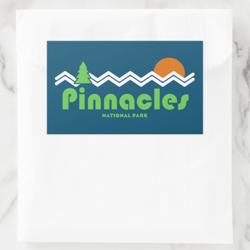 Pinnacles National Park Retro Rectangular Sticker | Zazzle