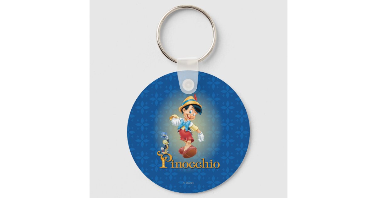 Pinocchio with Jiminy Cricket 2 Keychain | Zazzle