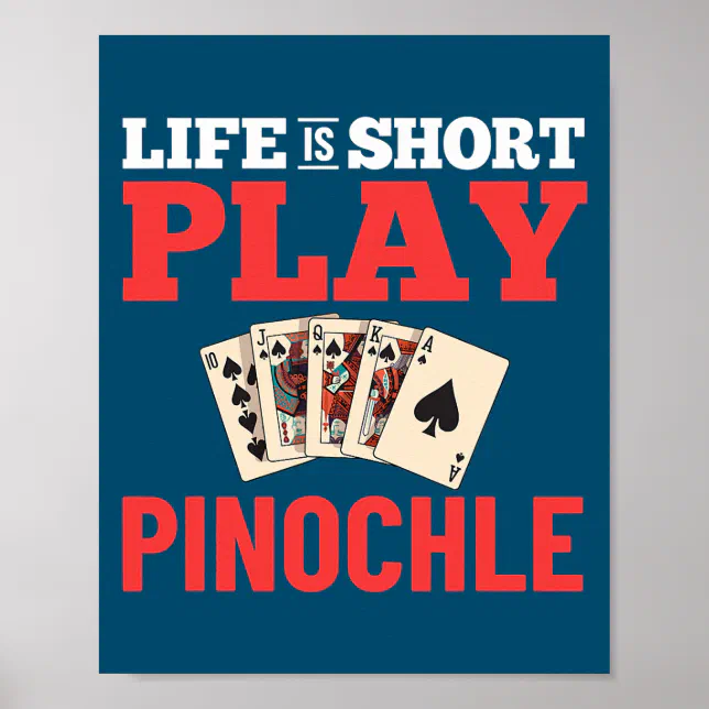 Pinochle Game Rules Cards Double Deck Points Poster | Zazzle