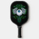 Pinstripe flying eyeball pickleball paddle | Zazzle