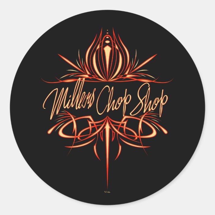 Pinstripe Logo I Classic Round Sticker | Zazzle.com