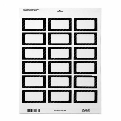 Pinstriped Black and White Blank Address Labels | Zazzle