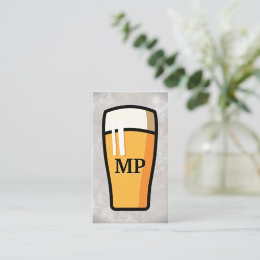 Pint of Beer Logo Business Card | Zazzle