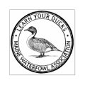 Pintail Duck Illustration Waterfowl Nature logo Rubber Stamp | Zazzle