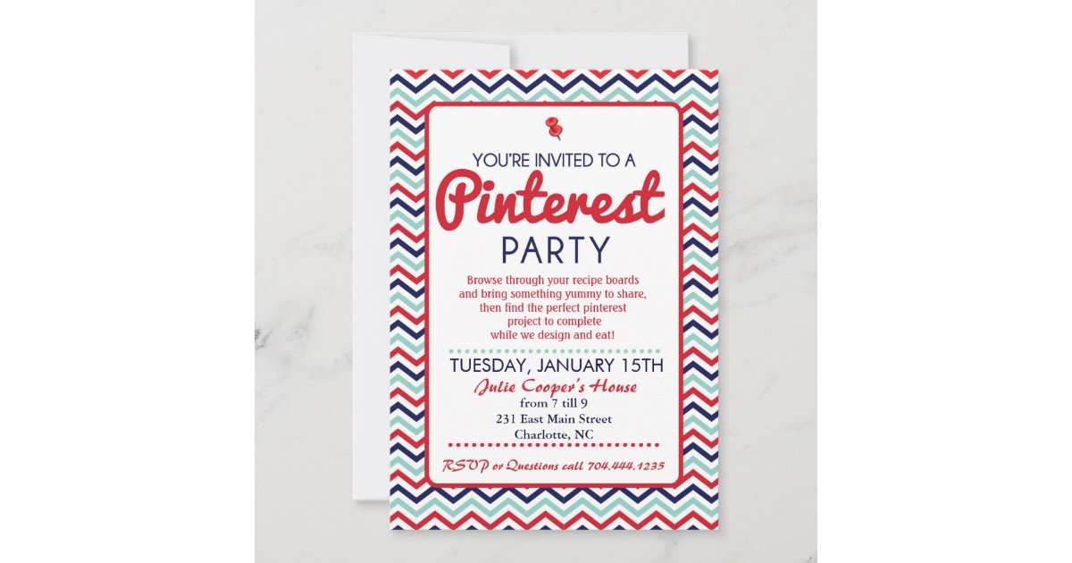 Pinterest Party Invitation | Zazzle