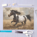 Pinto Horse Running Oil Painting Decoupage Tissue Paper | Zazzle