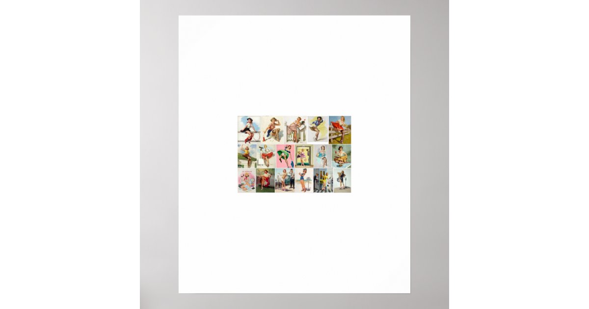 Pinup Collection Pin Up Art Poster | Zazzle