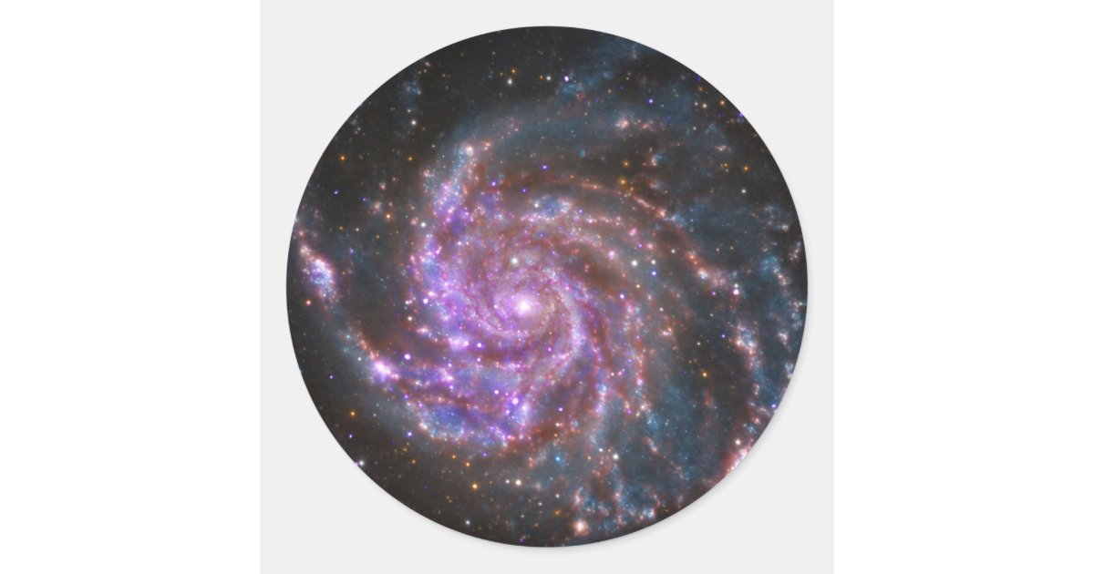 Pinwheel Galaxy Classic Round Sticker | Zazzle