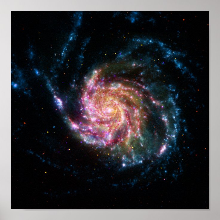 Pinwheel Galaxy Spiral Space Poster | Zazzle