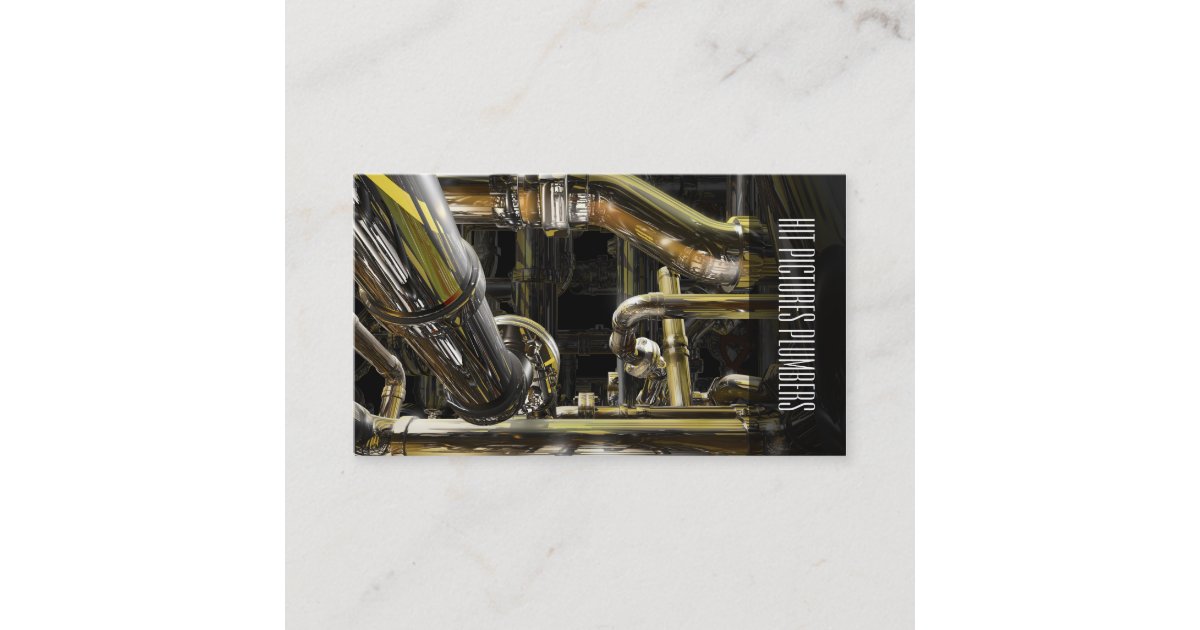 Pipe Network Plumber Contractor Construction Business Card | Zazzle