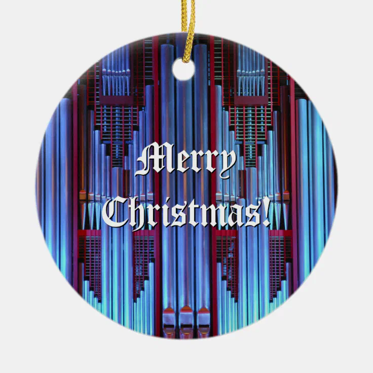 Pipe organ Christmas ornament | Zazzle