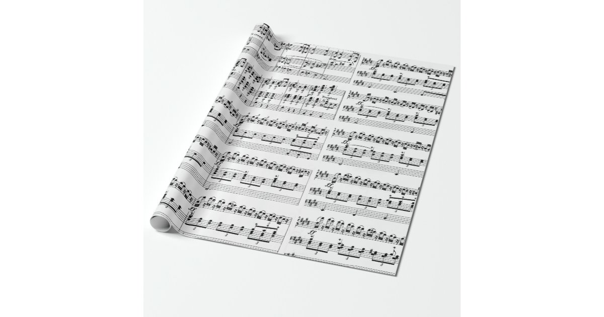 Pipe organ music wrapping paper | Zazzle