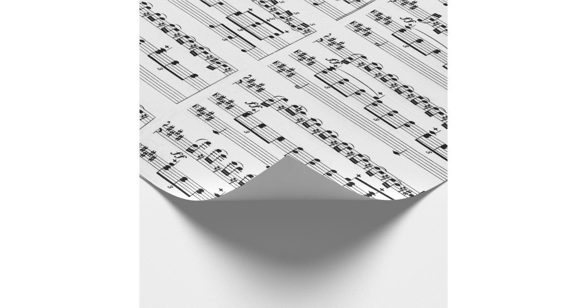 Pipe organ music wrapping paper | Zazzle