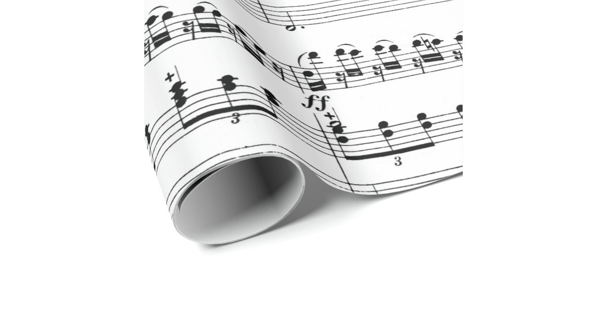 Pipe organ music wrapping paper | Zazzle
