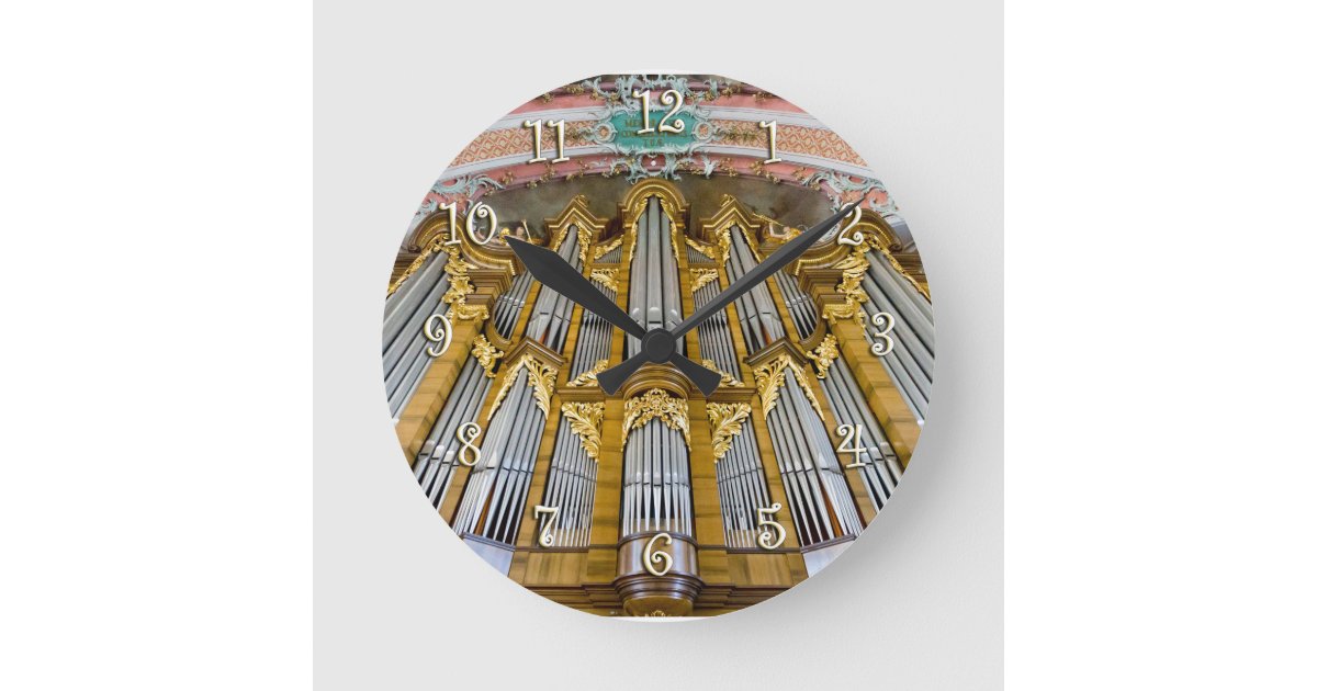 Pipe organ wall clock | Zazzle