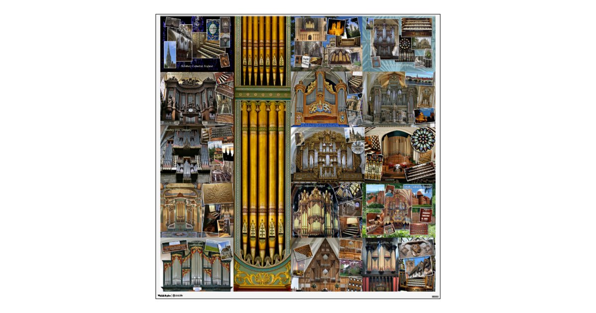 Pipe organs wall decal | Zazzle