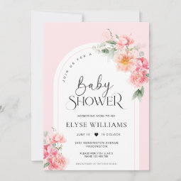 Piper Floral Baby Shower Invitation | Zazzle