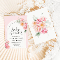 Piper Floral Baby Shower Invitation | Zazzle