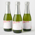 Piper Peony Floral Pop the Champagne Bridal Shower Sparkling Wine Label ...