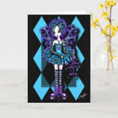 "Piper" Teal Dragonfly Fae Greeting Card | Zazzle