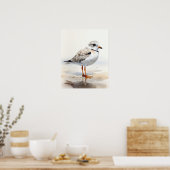 Piping Plover Bird Art Print Poster | Zazzle