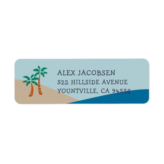 Pirate Beach Return Address Label | Zazzle.com