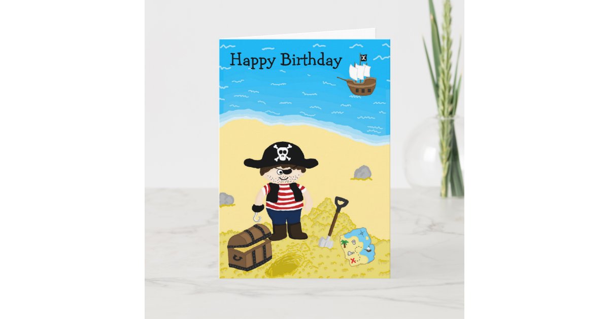 Pirate Birthday Card | Zazzle.com