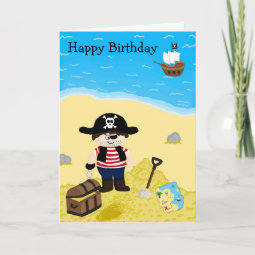 Pirate Birthday Card | Zazzle