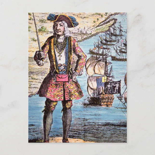 Pirate Black Bart Postcard | Zazzle