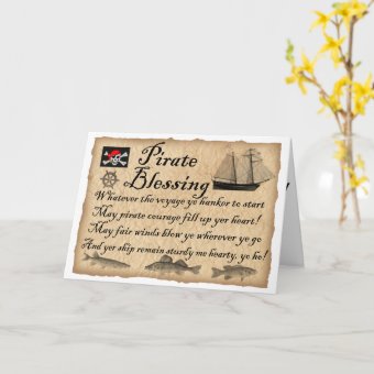 Pirate Blessing Birthday Card | Zazzle