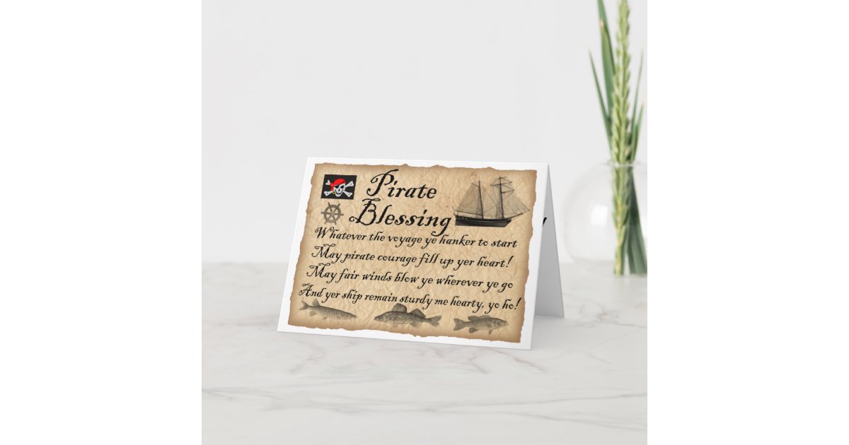Pirate Blessing Birthday Card | Zazzle
