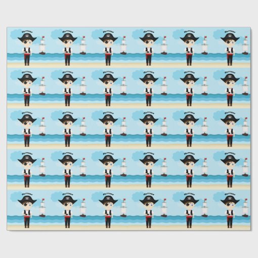 Pirate Boy Wrapping Paper | Zazzle