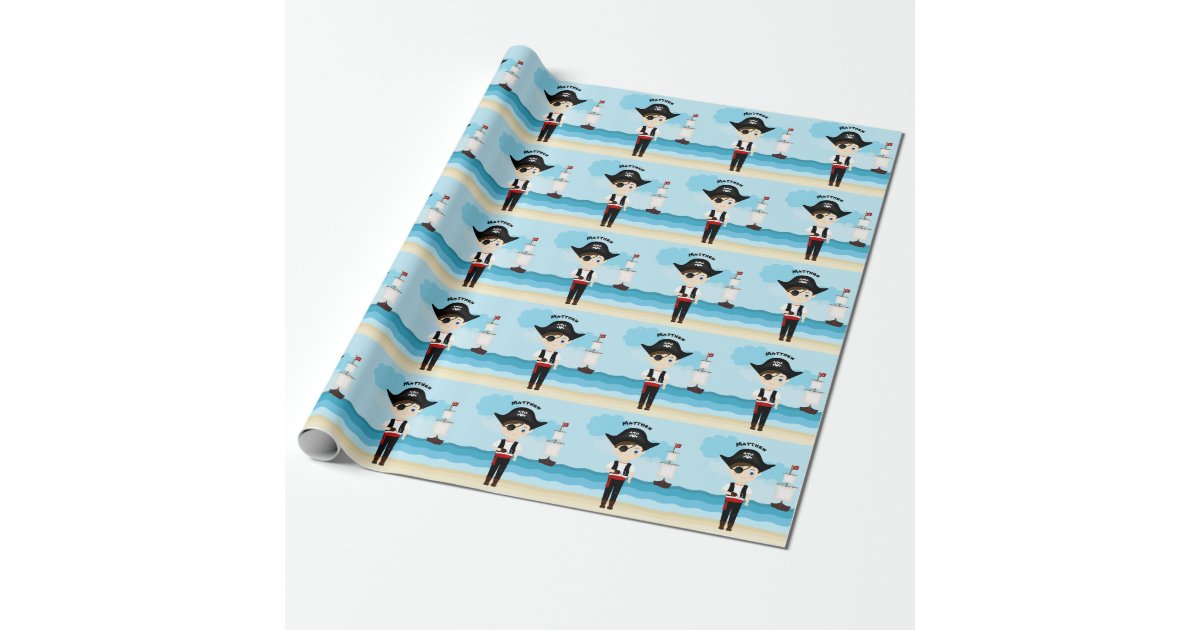Pirate Boy Wrapping Paper | Zazzle
