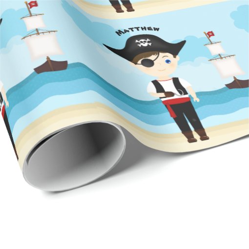 Pirate Boy Wrapping Paper | Zazzle