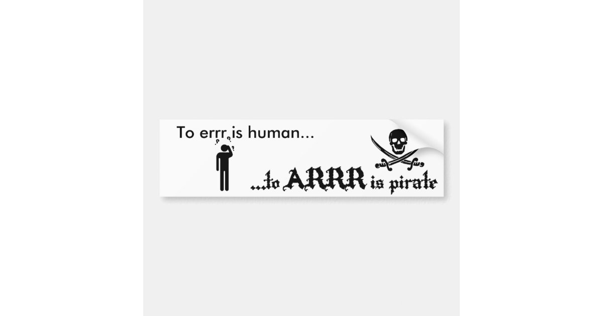 Pirate Bumper Sticker | Zazzle