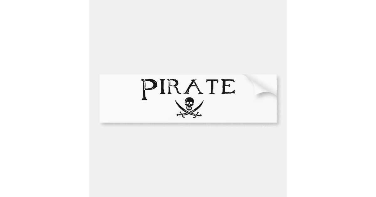 Pirate Bumper Sticker | Zazzle