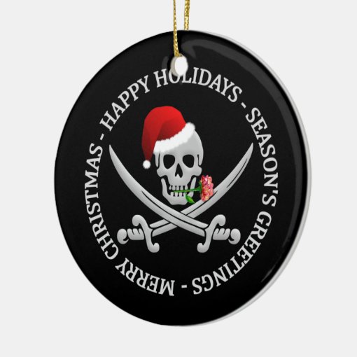 Pirate Christmas ornament - customizable | Zazzle