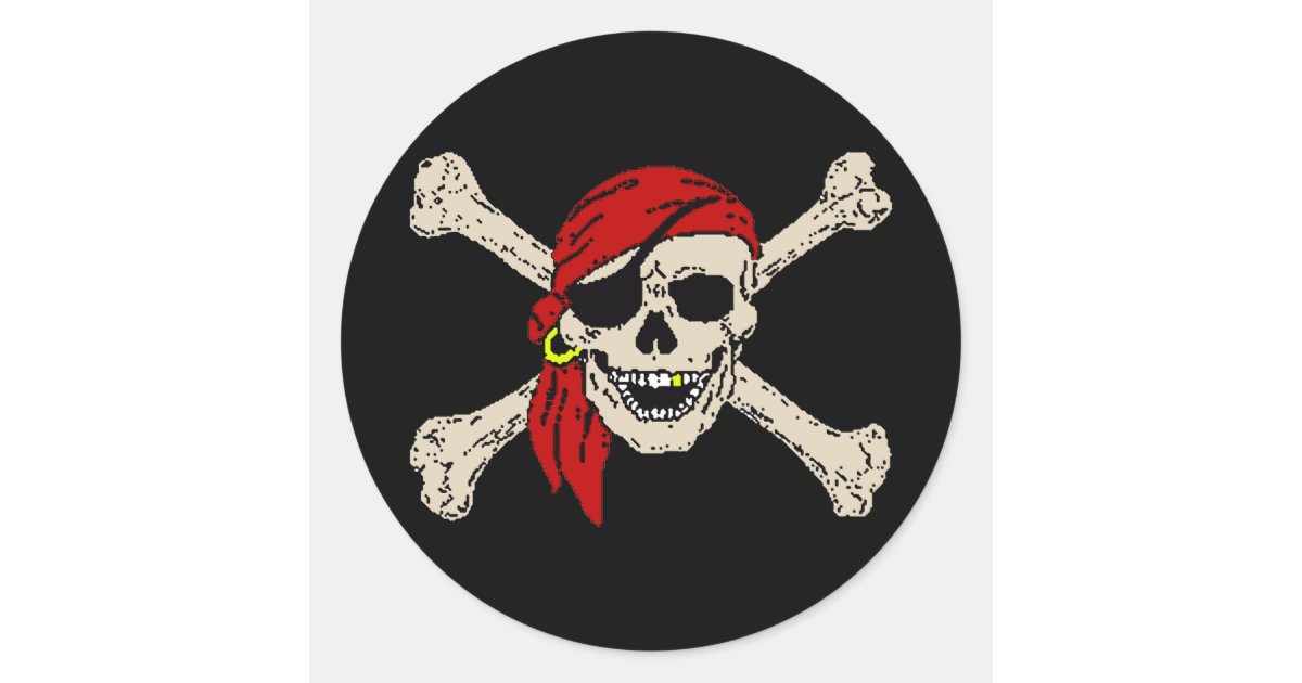 Pirate Classic Round Sticker | Zazzle