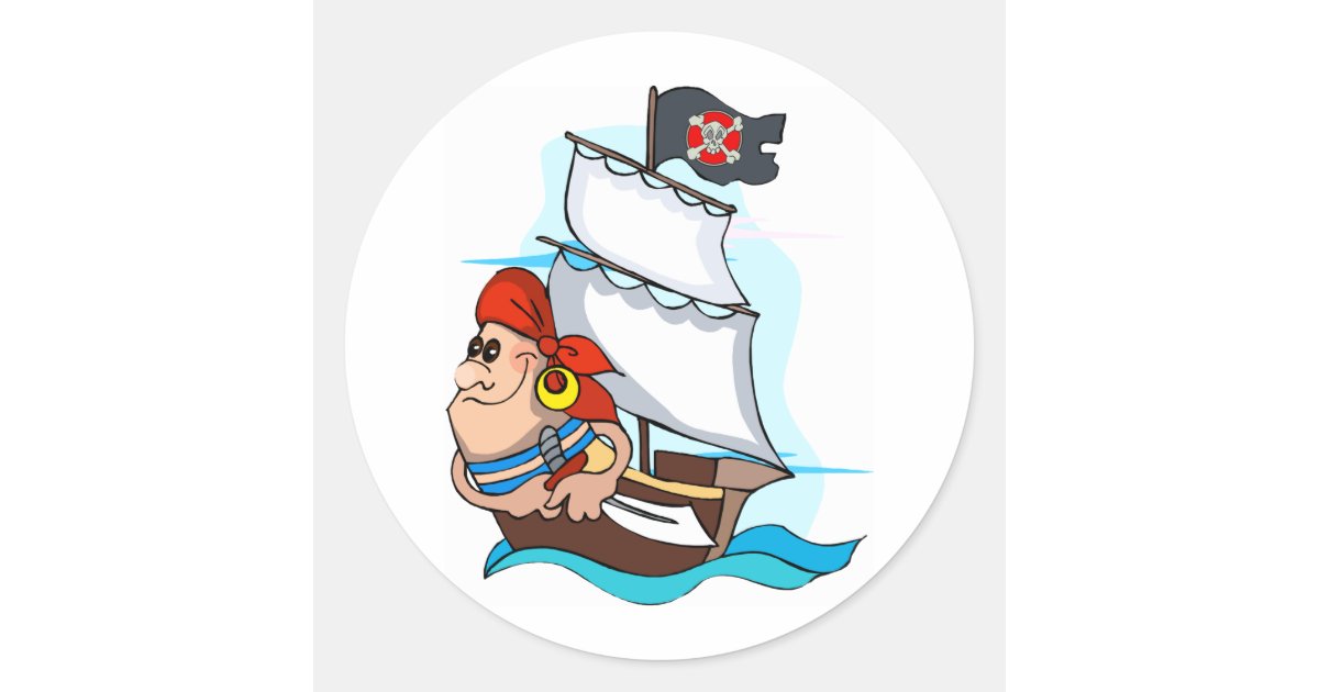 Pirate Classic Round Sticker | Zazzle