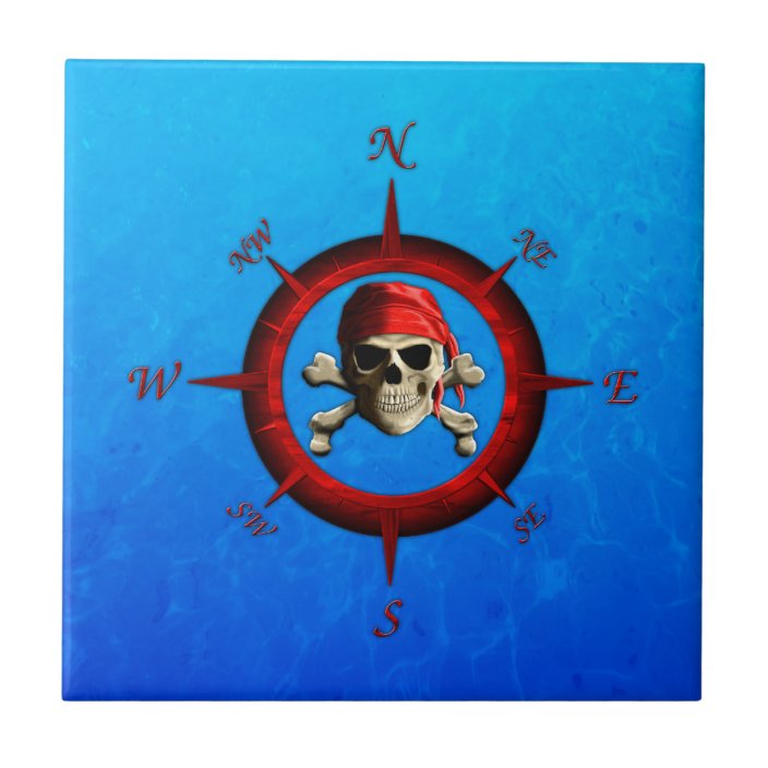 Pirate Compass Rose Tile | Zazzle.com