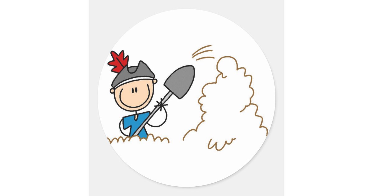 Pirate Digging For Treasure Sticker | Zazzle
