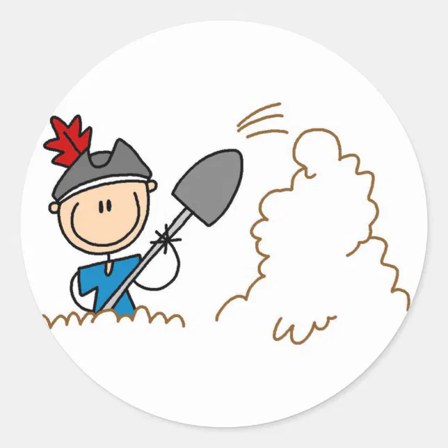 Pirate Digging For Treasure Sticker | Zazzle