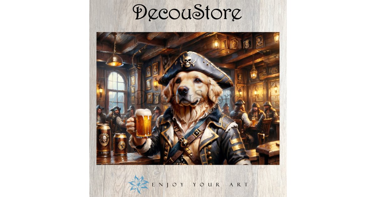 Pirate Dog Tavern Decoupage Tissue Paper | Zazzle