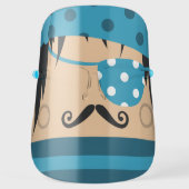 Pirate Face Blue Bandana Eye Patch Moustache Face Shield | Zazzle