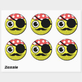 Pirate Face Classic Round Sticker | Zazzle