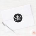 Pirate Flag of Calico Jack Classic Round Sticker | Zazzle